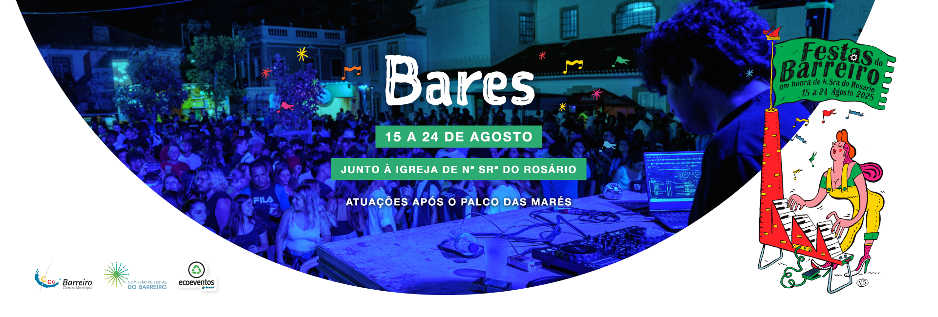 Zonas dos Bares programação Festas do Barreiro - Portal Institucional