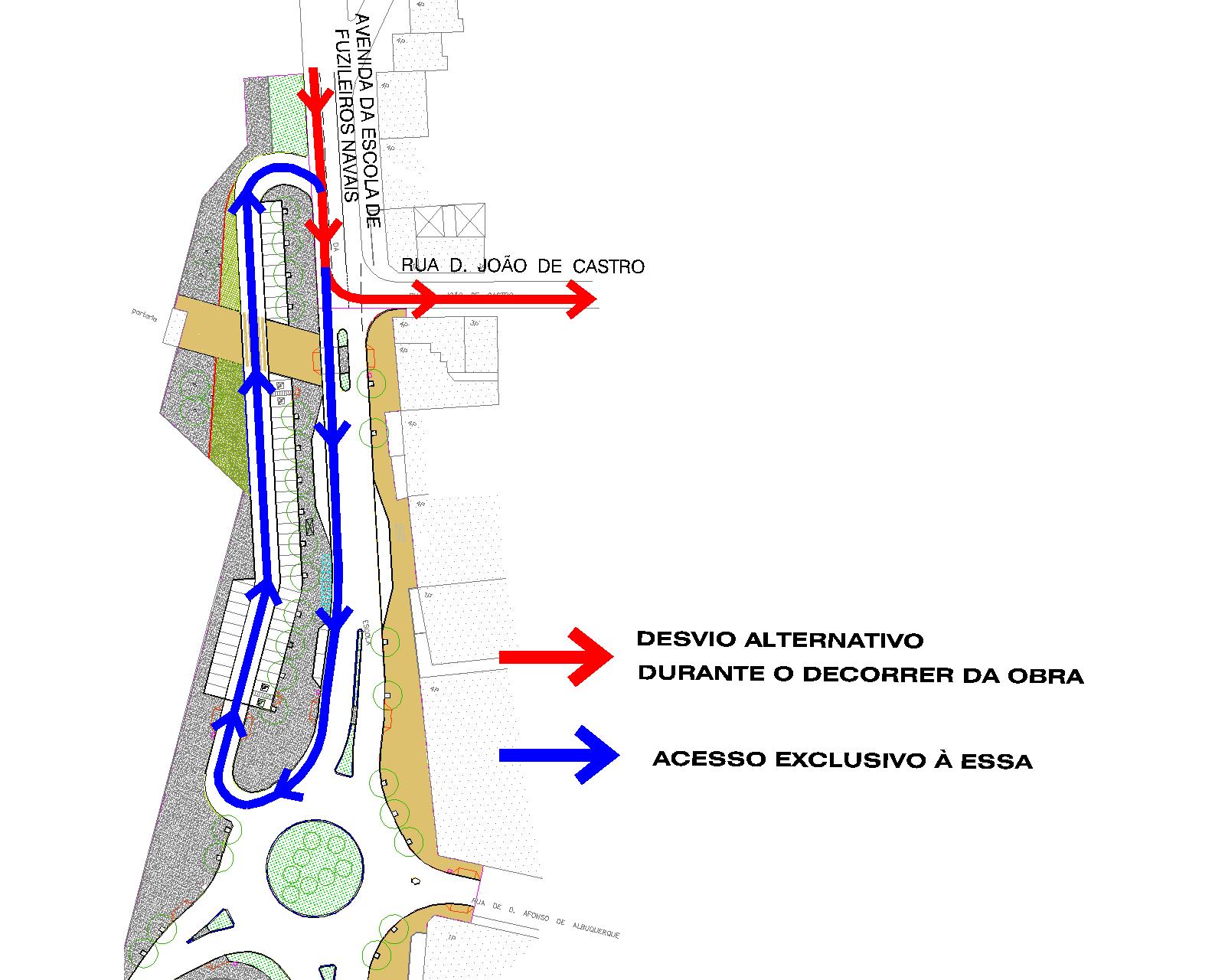 Acesso à Esc. Sec. Santo André | Até à Conclusão das Obras de ...
